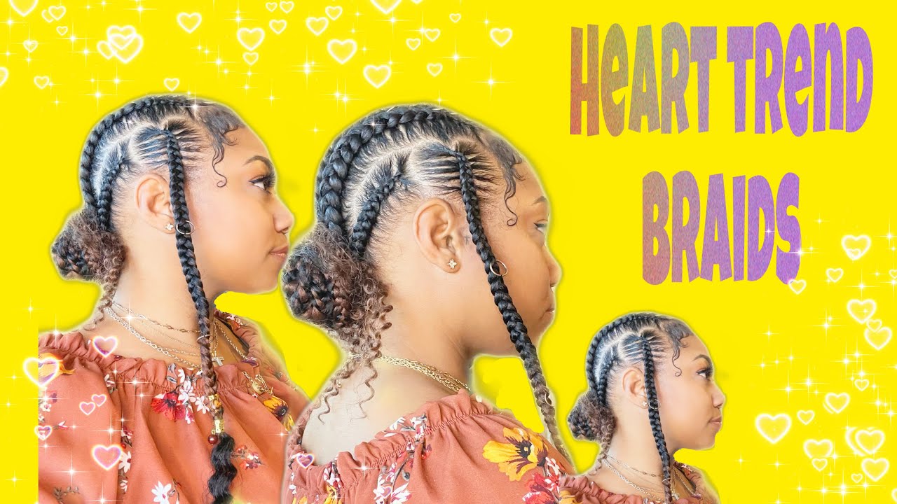 Heart trend style| stitch braid| easy method - YouTube