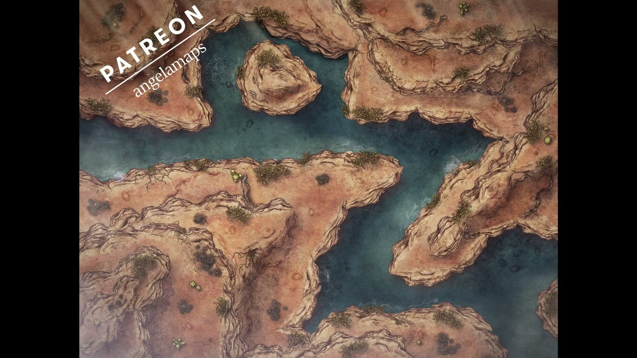 Canyon animated battle map for D&D using Foundry VTT or Roll 20 - YouTube