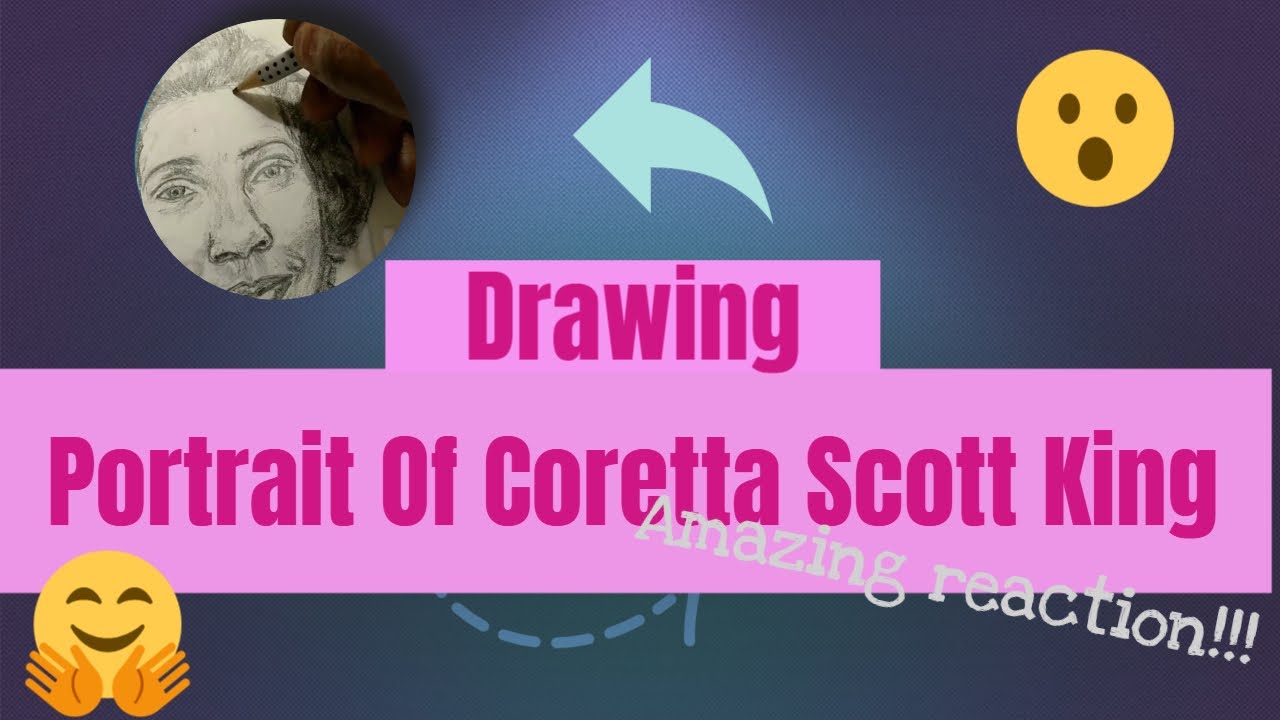 How To Draw Coretta Scott King Of Black History Month - YouTube