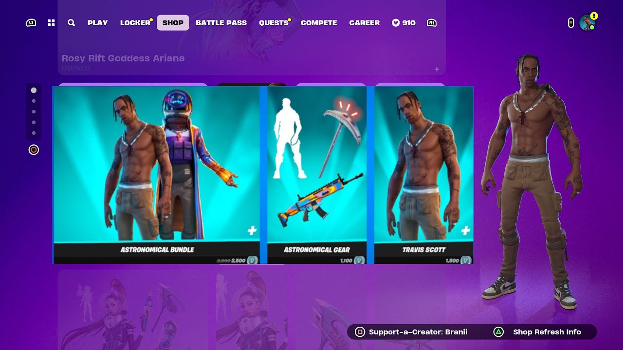 TRAVIS SCOTT SKIN RETURN RELEASE DATE IN FORTNITE ITEM SHOP AUGUST 2024 ...
