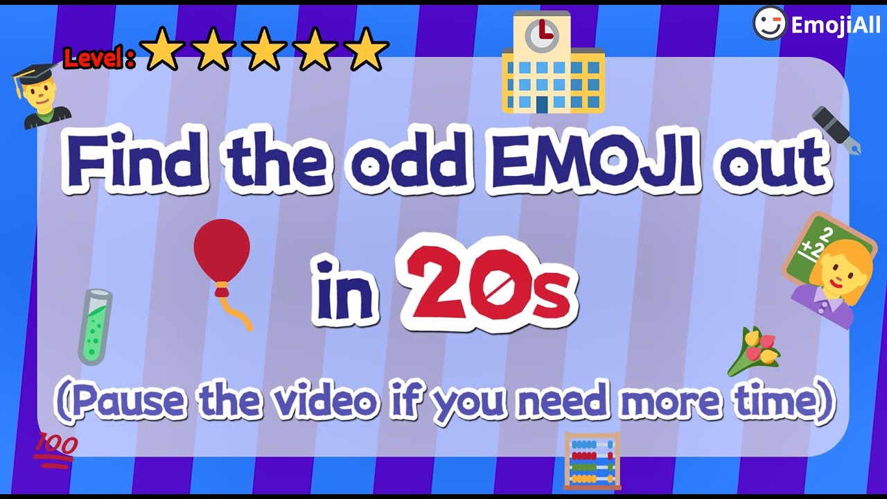Find the odd emoji out #5(School ver.)|😮only 3% can solve| Emoji Game ...