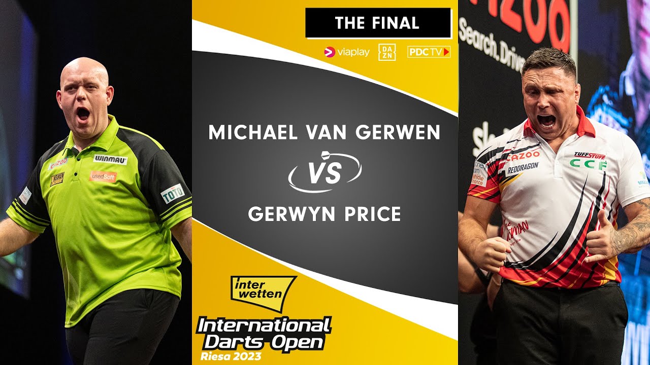 PDC International Darts Open 2023 Final Michael van Gerwen v Gerwyn ...