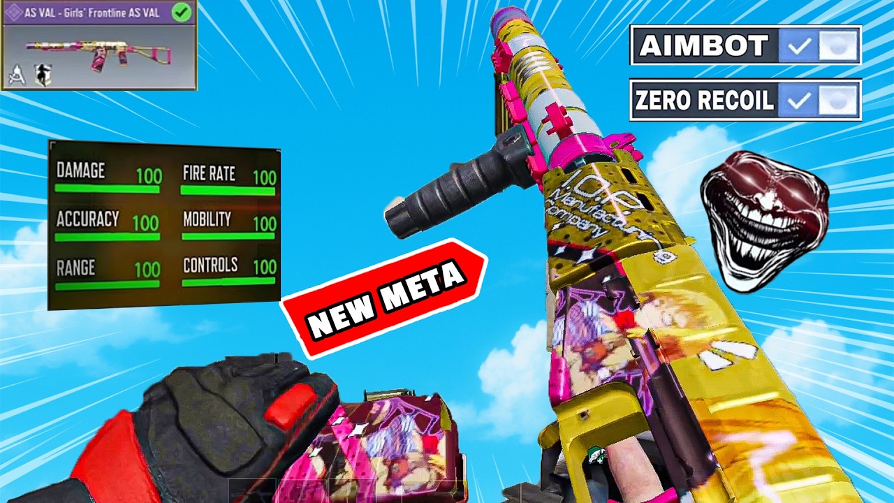 NEW META AS VAL "NO RECOIL" Build in COD Mobile 🔥 Best AS VAL Gunsmith ...
