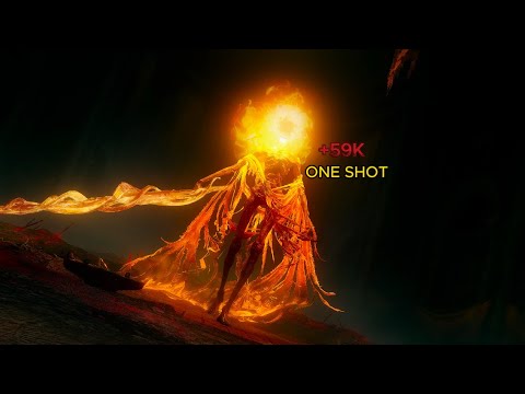 Almost 60k damage in one sword attack | Midra one shot | Elden Ring ...