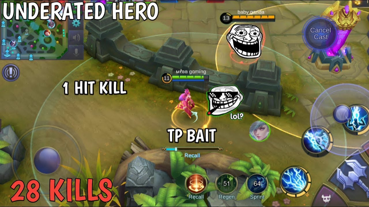 ONE HIT KILL | MOST UNDERRATED HERO | MOBILE LEGENDS - YouTube