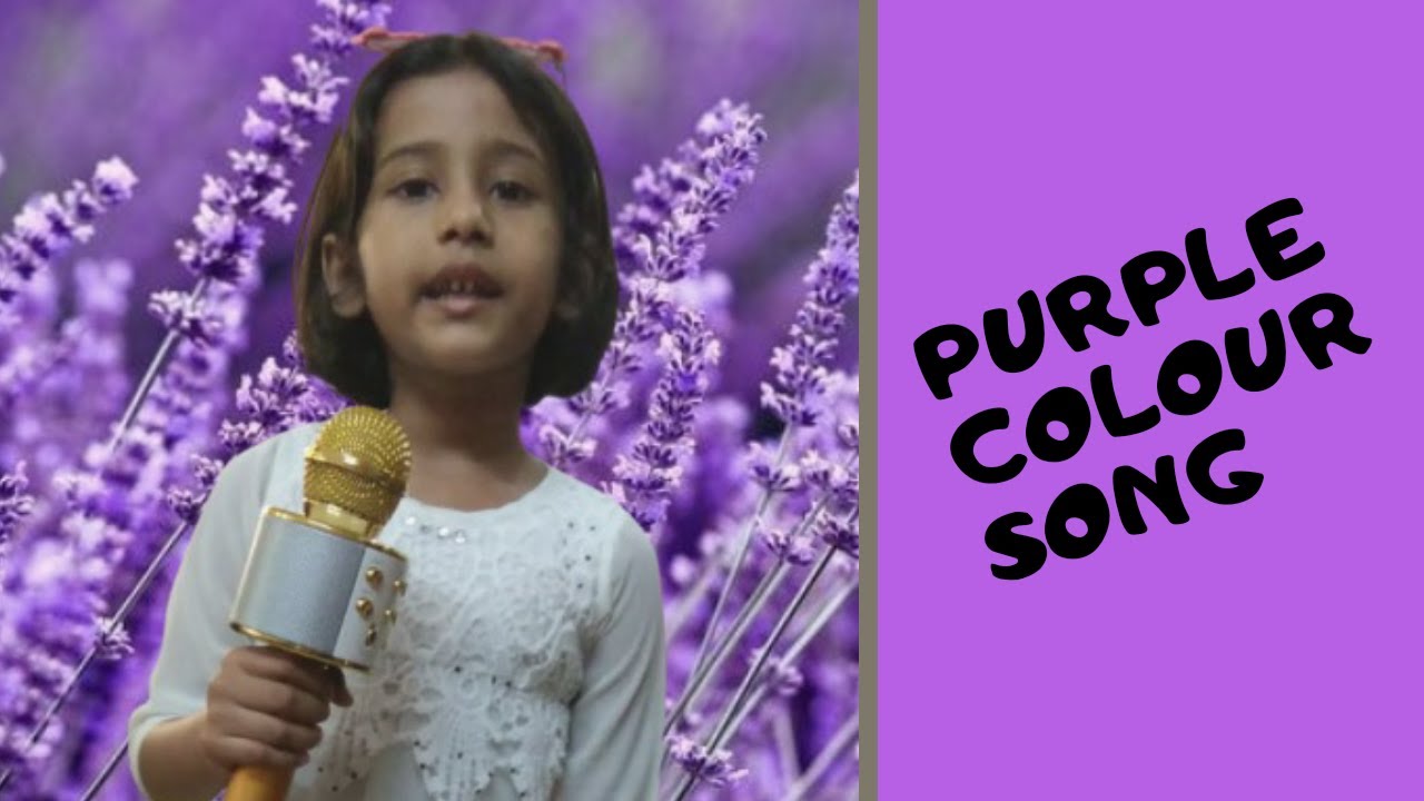 Purple colour song for kids|Purple colour object|Nursery rhyme on color ...