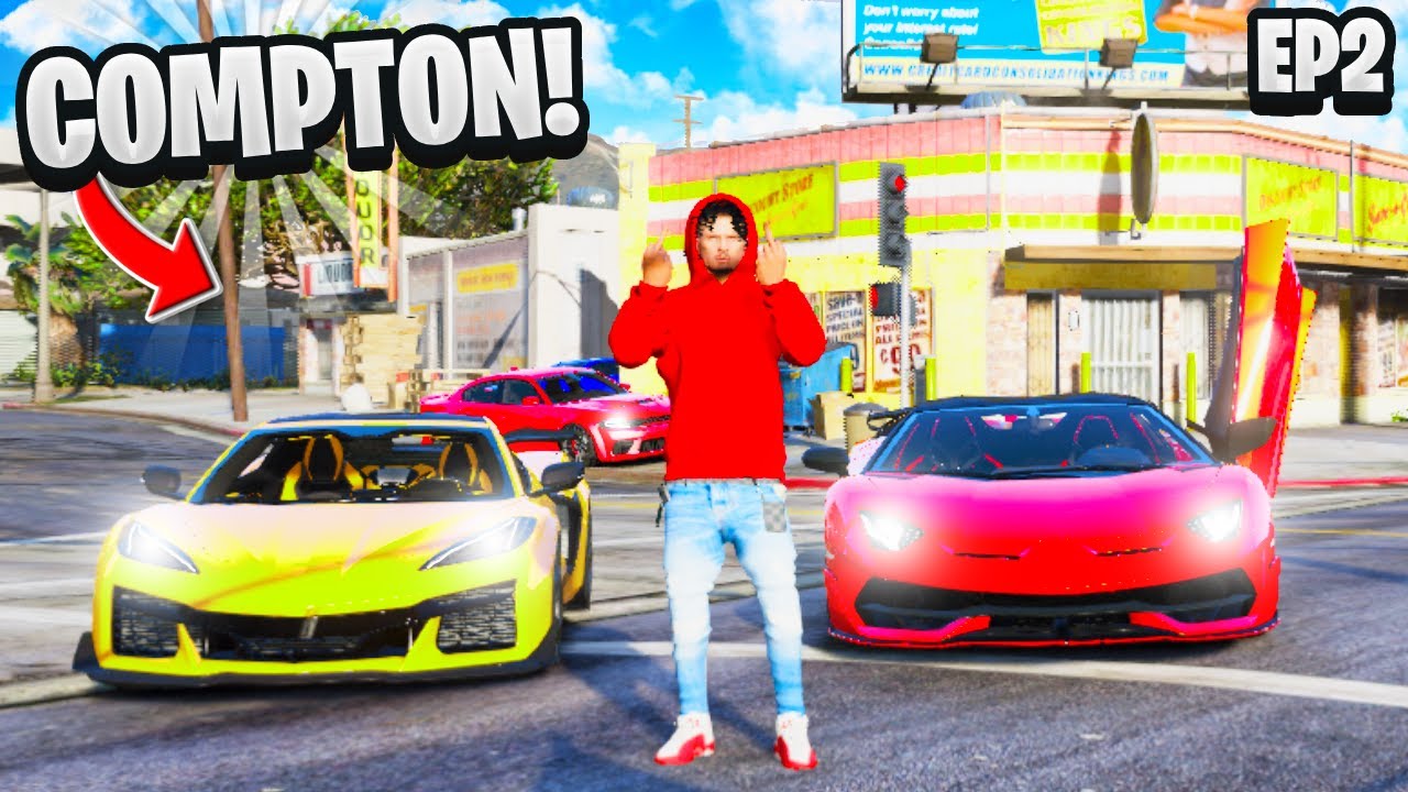 I Spent 48 hours in COMPTON | Rags to riches EP2 GTA 5 RP - YouTube