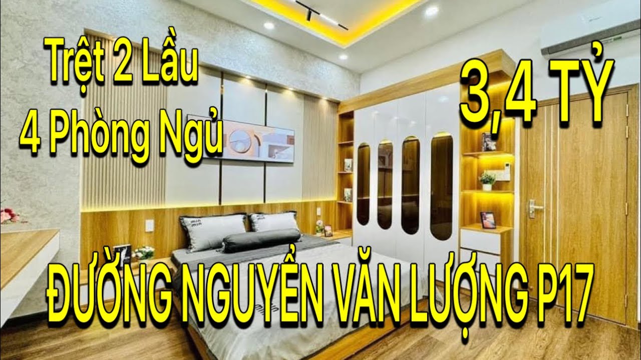 Bán Nhà Gò Vấp 1841} Căn Nhà 2 Lầu 4 Phòng Ngủ . Giá 3,4 Tỷ . Đường Nguyển Văn Lượng P17 Gò Vấp ...