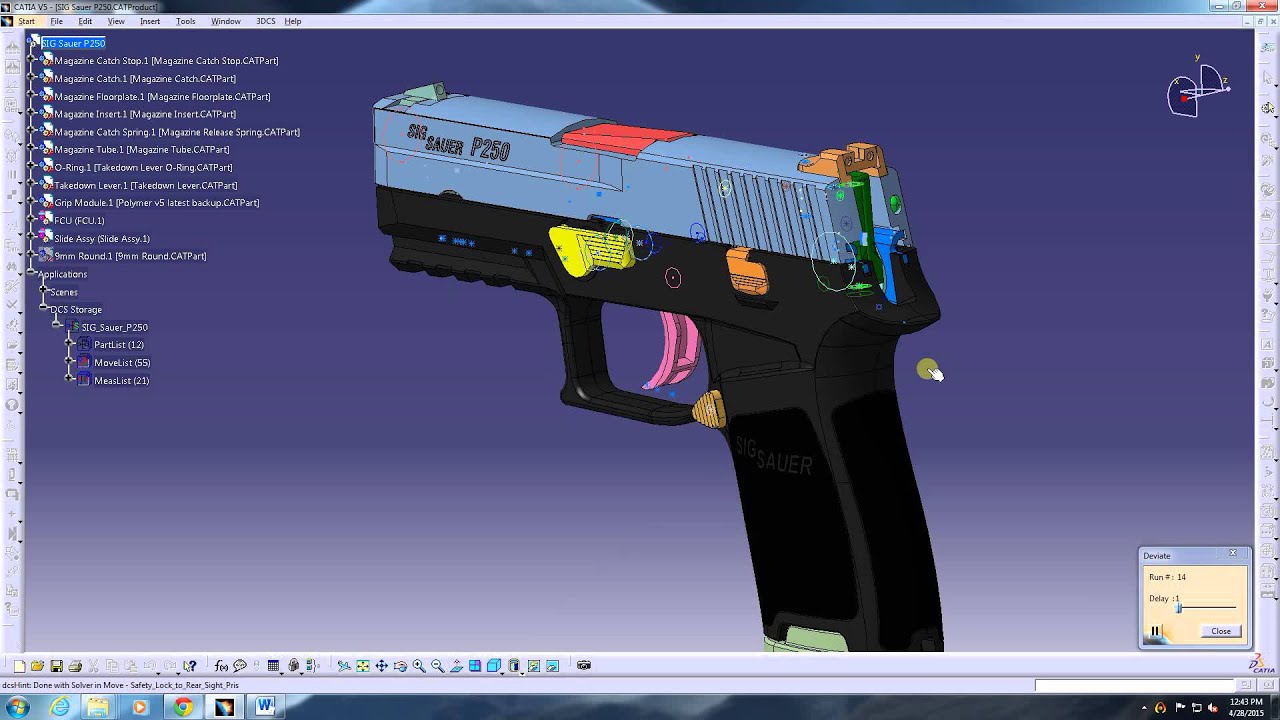 Part 6 SIG Sauer P250 Deviate Model - 3DCS - YouTube