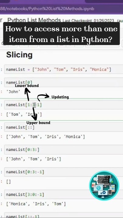 How To Access More Than 1 Item From A List In Pythonpythonprogramming Pythonlist Link In