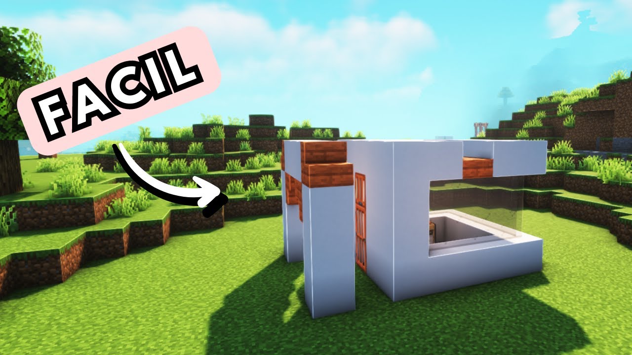 Minecraft Tutorial | Mini casa moderna EN MENOS DE 5 MINUTOS - YouTube