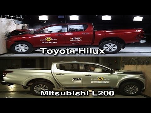 2016 Toyota Hilux vs Mitsubishi L200 Triton Crash Test - YouTube