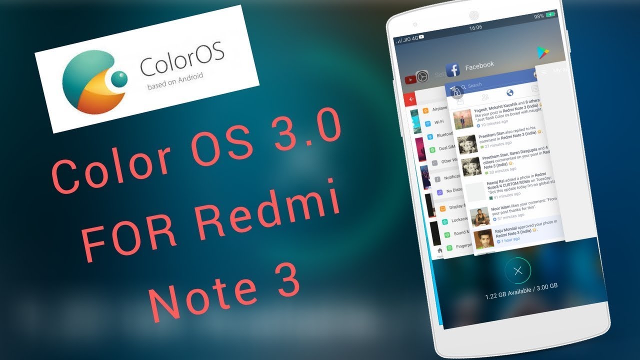Ios Like Custom Rom Feat Color OS For Redmi Note 3 - YouTube
