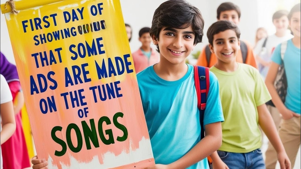 First day of showing that some ads are made on the tune of songs ...