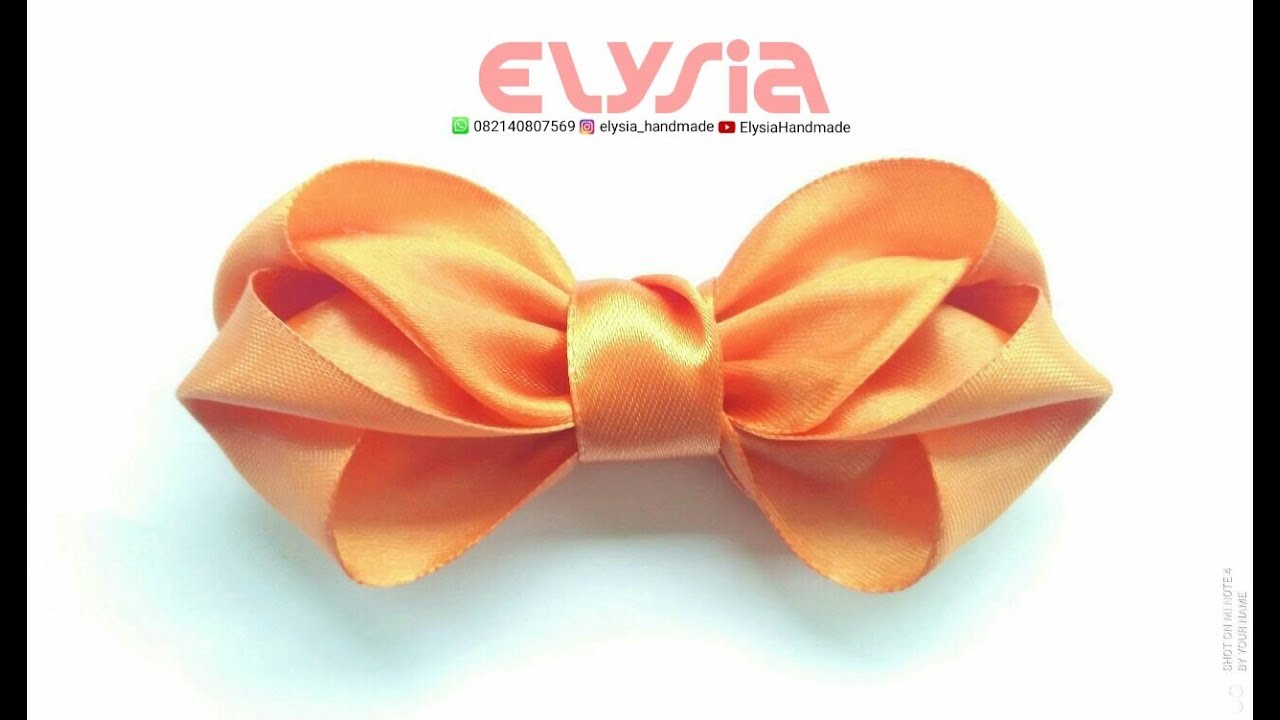 Satin Ribbon Bow | DIY by Elysia Handmade - YouTube