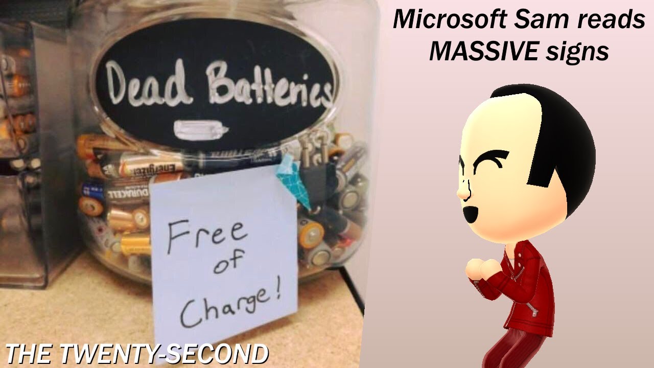 Microsoft Sam reads MASSIVE signs: THE TWENTY-SECOND [HD / 60FPS] - YouTube