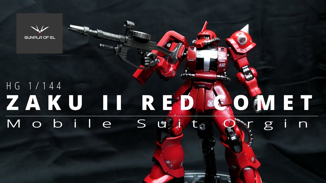 Gunpla CUSTOM | Zaku II Red Comet ver HG 1/144 - YouTube