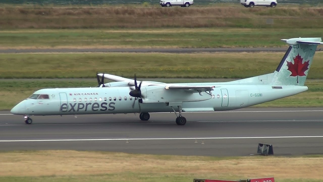 Buddy On Board: Air Canada Express (Jazz) Q400 [C-GGMI] Landing ...
