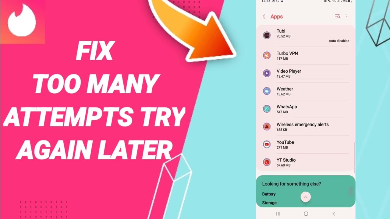 How To Fix Too Many Attempts Try Again Later On Tinder App - YouTube