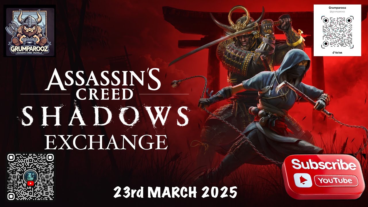 SHADOWS EXCHANGE 23/3/2025 Assassin's Creed Shadows - YouTube