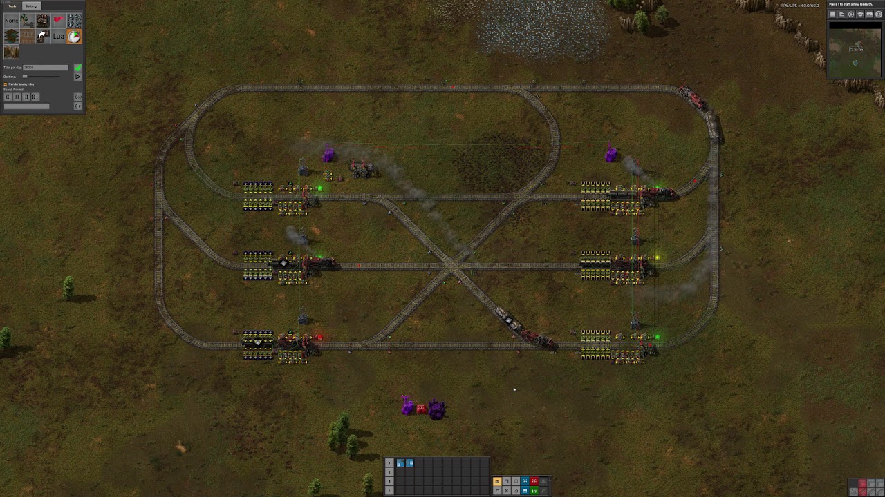 Dynamic train dispatch system in Factorio - YouTube