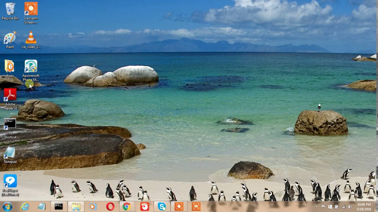 Windows 7 desktop wallpaper and themes - YouTube