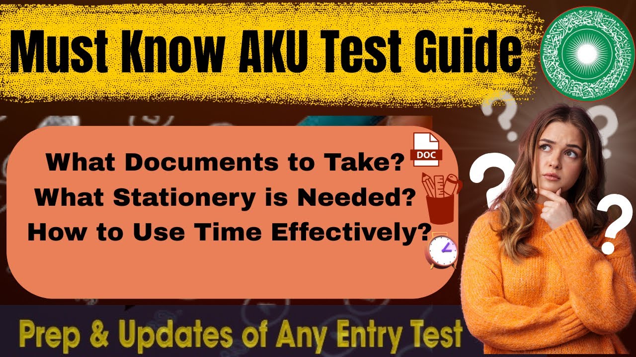 AKU Test Guidelines || Document || Stationery || Time Management ...