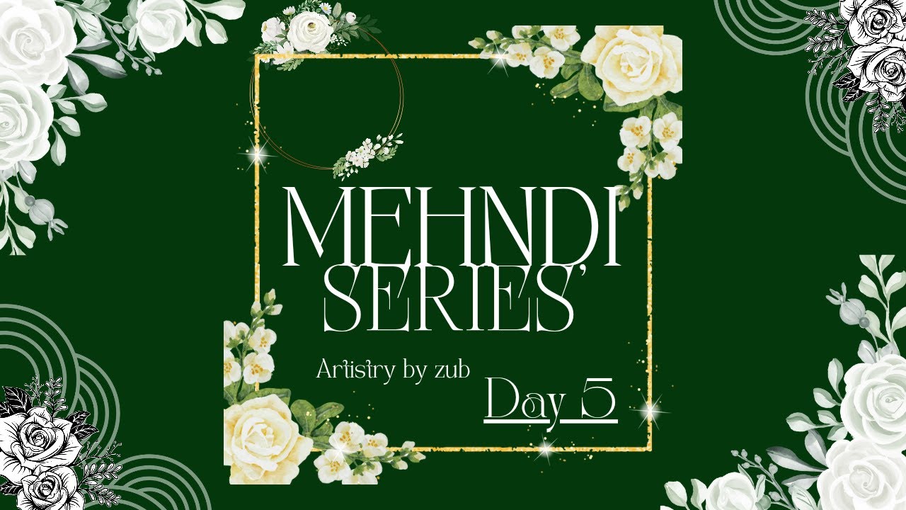 Simple Mehndi Flowers || Eight Different Types Of Mehdi Flower || Basic ...