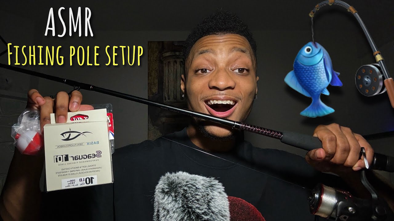 ASMR Fishing Tackle 🎣 | Setting Up My New Fishing Pole - YouTube
