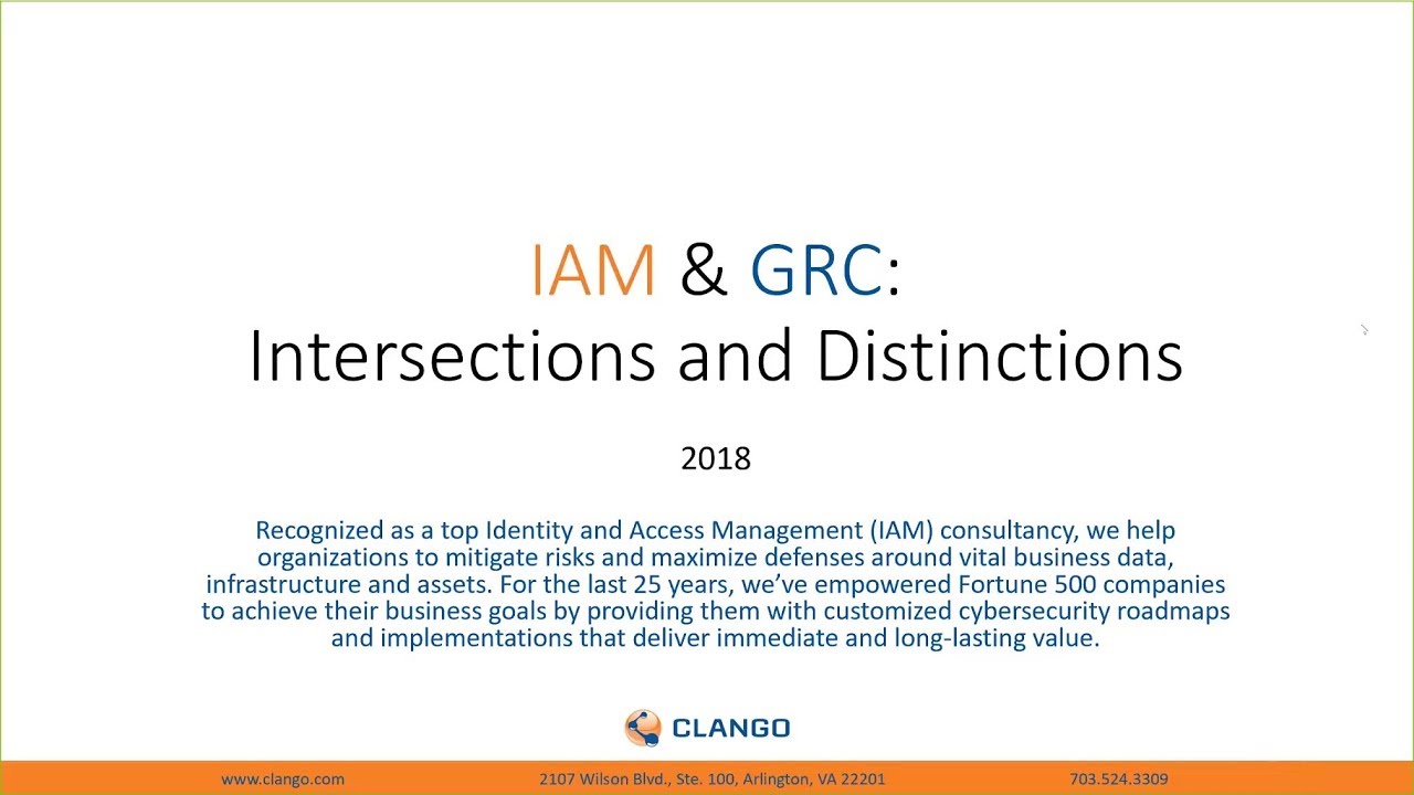 GRC and IAM Intersections and Distinctions - YouTube