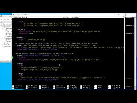 Cisco Demo: Cisco IOS XE routers upgrade using Ansible & Python, BUNDLE mode, end-to-end - YouTube