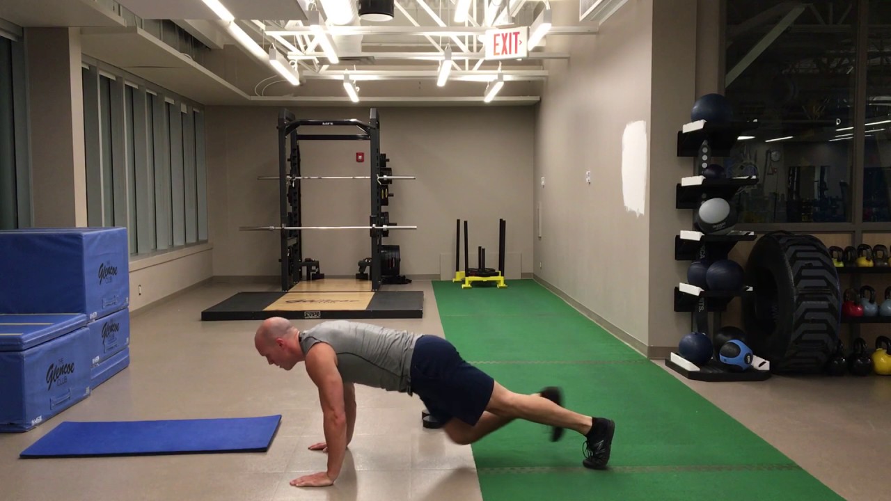 Pushup With Knee Drive Exercise - YouTube