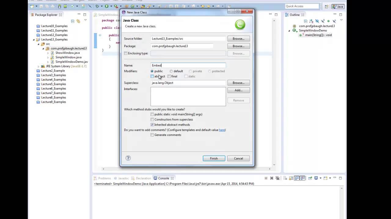 Cis 1500 Winter 2014 Java I Lecture 13 Youtube