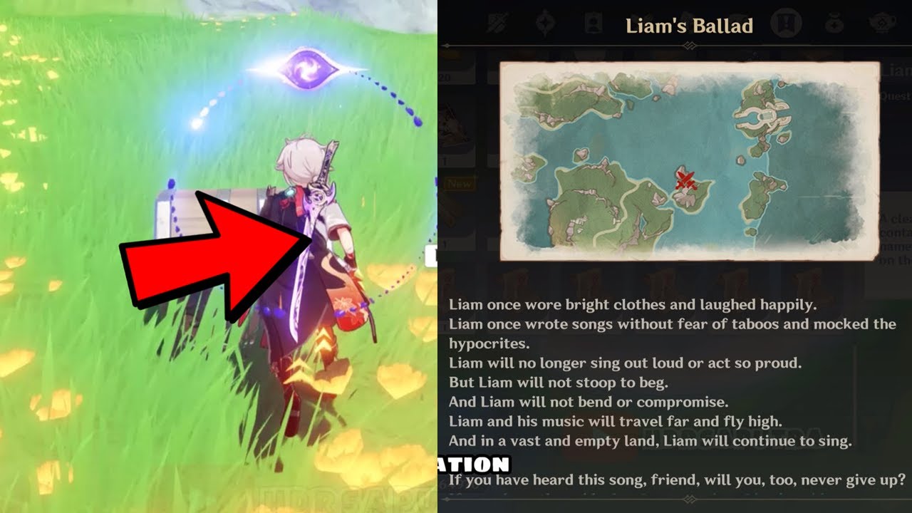 Liam's Ballad Treasure Location | Genshin impact 4.2 - YouTube
