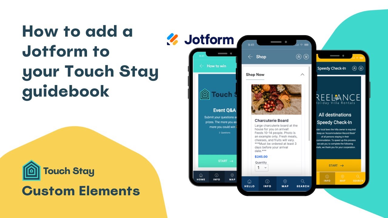 How to add a Jotform to Your Touch Stay Guidebook - YouTube
