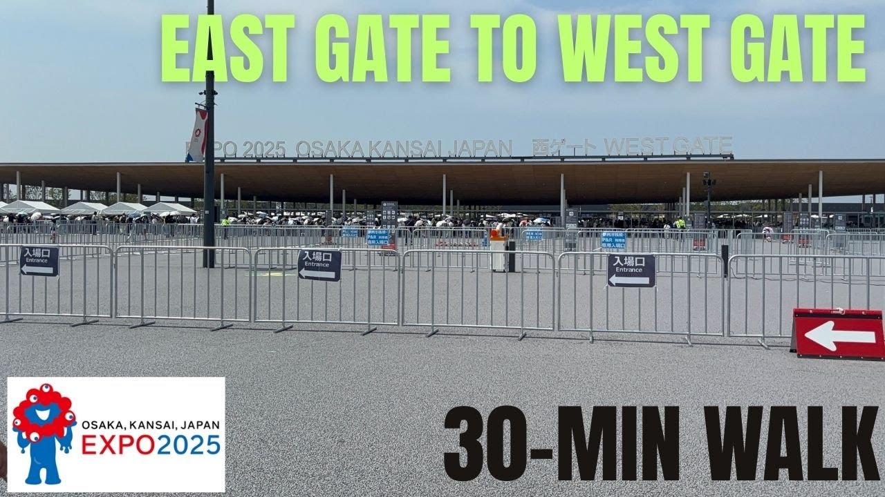 30 Min Walk 1.6 Km from East Gate to West Gate | Expo 2025 Osaka” - YouTube