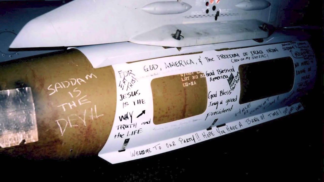 F-16 combat over Iraq 2003 - Gimme Shelter - "War, Children, It's just ...