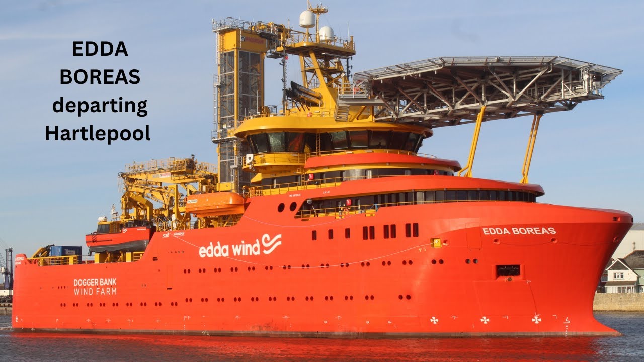 Work/Repair Vessel EDDA BOREAS Departing Hartlepool Irvine's Quay for ...