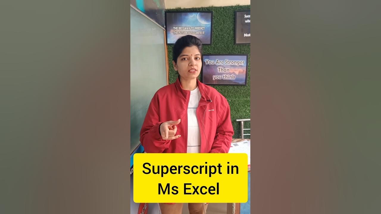 Superscript In Ms Excel 🔥🧾🔥excelvali Anjnicomputereducation Excelsolutions 1832