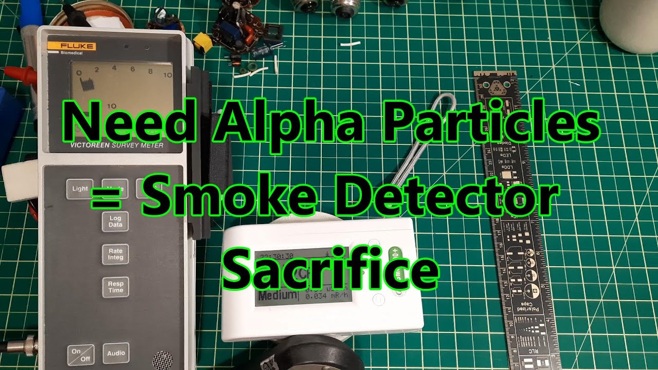 Alpha Particles scavenged from smoke detector - YouTube