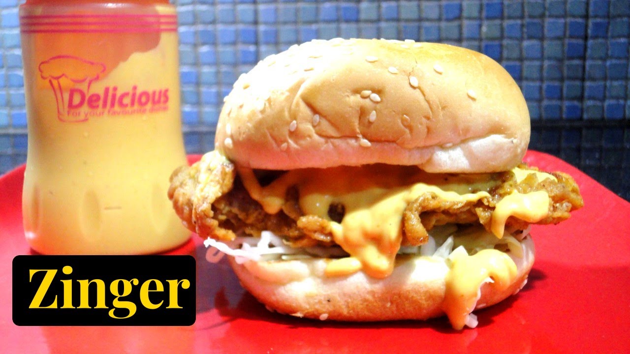 Zinger Burger Recipe | Crispy Chicken Burger | How To Make Zinger ...