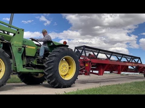Getting The Versatile Swather Ready To Cut. - YouTube