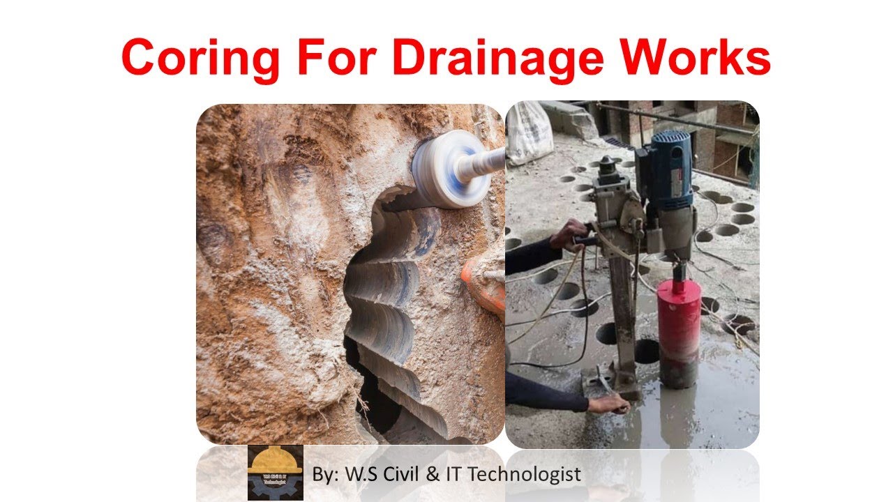 Core Cutting for Drainage system Bathrooms,Toilets=By W.S Civil - YouTube
