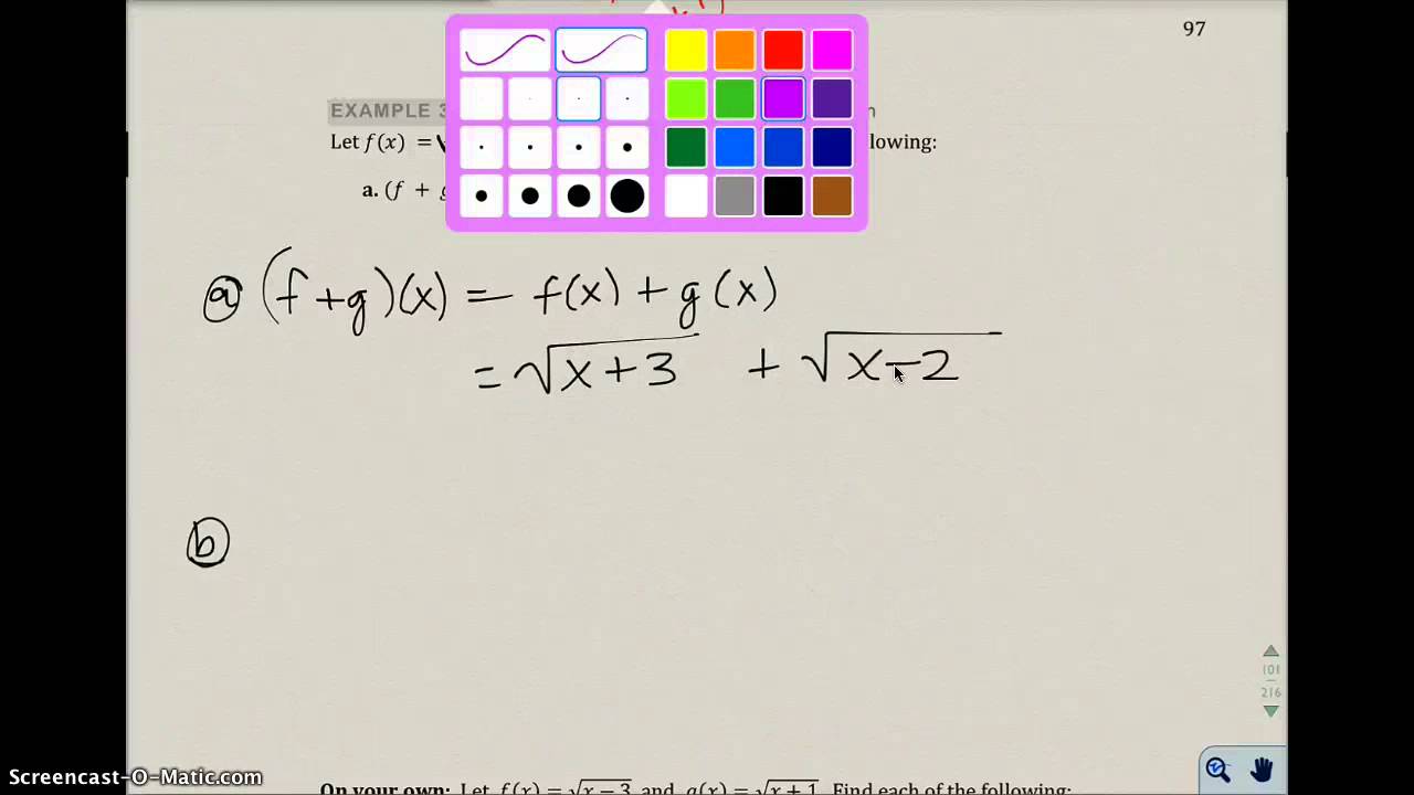 2 6 Combinations Of Functions Composite Functions Part 2 Youtube