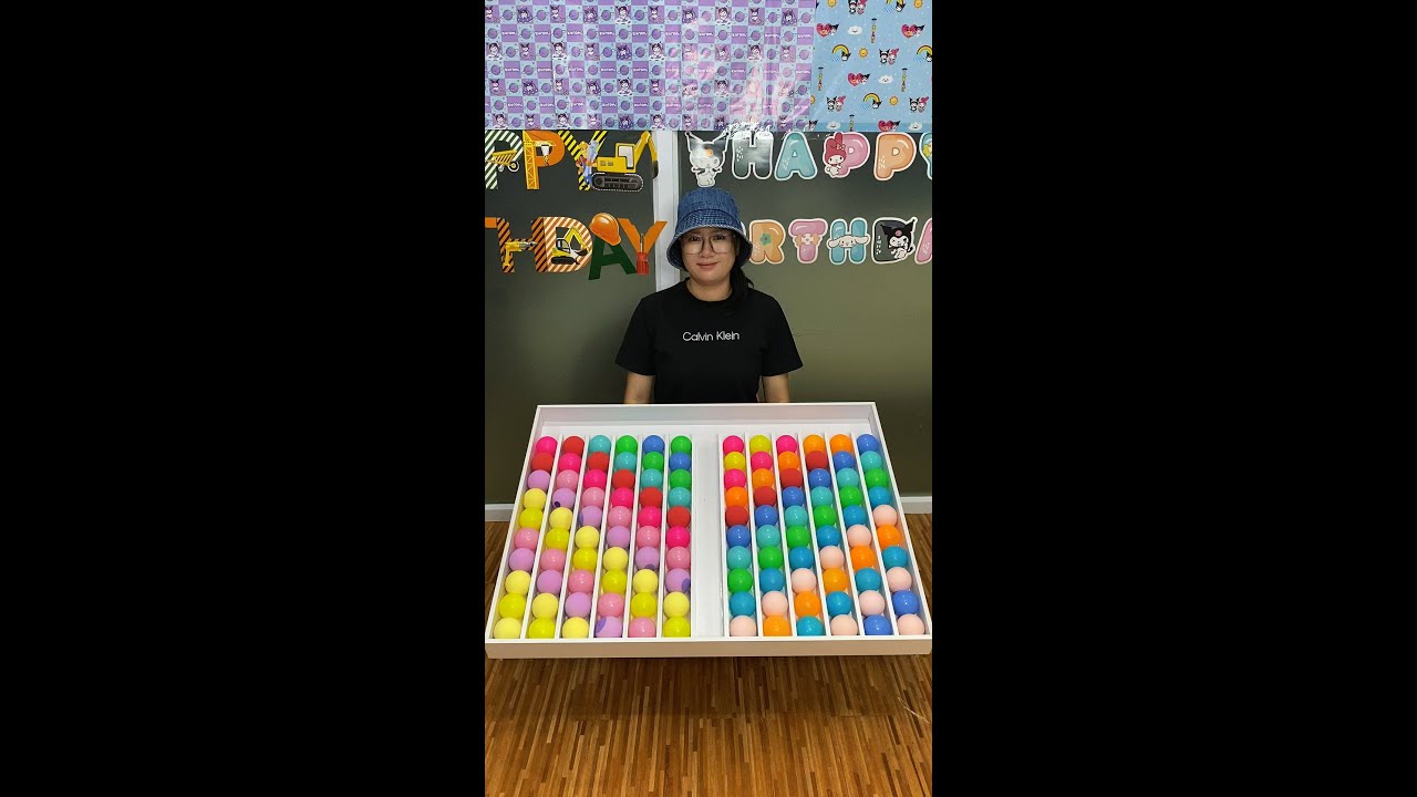 full-color ball puzzle game sorting in real life very fun - YouTube