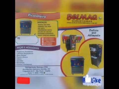 Máquina de sorvete americano retrô belmaq - YouTube