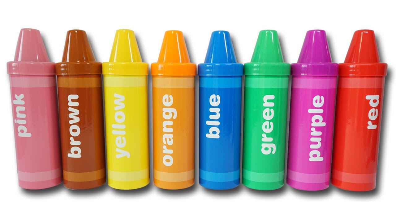 learn colours with pencil surprises and toys | Rainbow crayon for kids ...