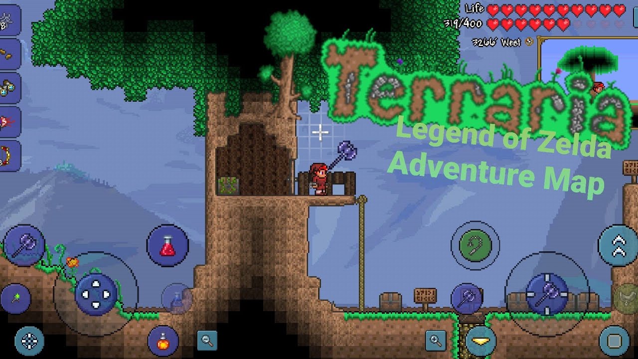 Terraria Mobile Adventure Map: Legend of Zelda Ocarina of Time - YouTube