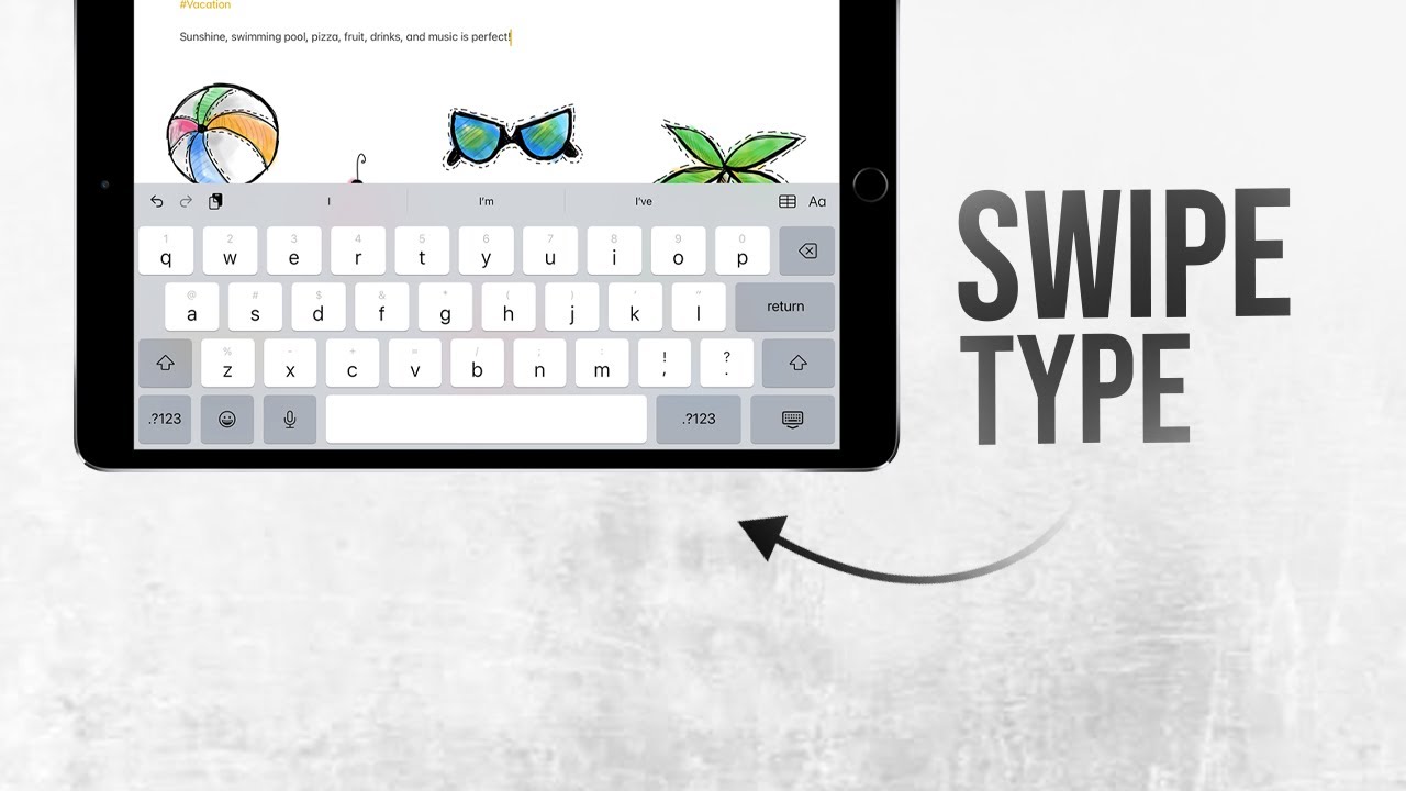 How to Swipe Type on iPad (tutorial) - YouTube