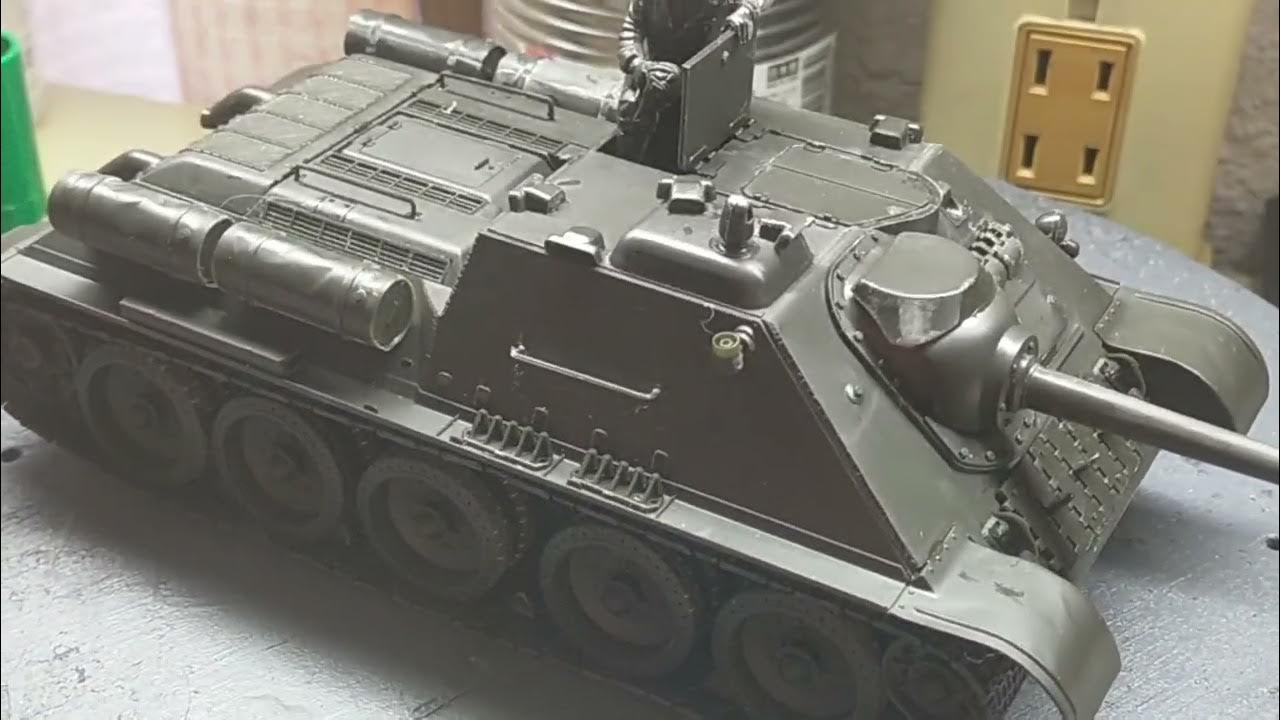 タミヤ1/35、SU-85組み立て（塗装前）できました。😀 - YouTube